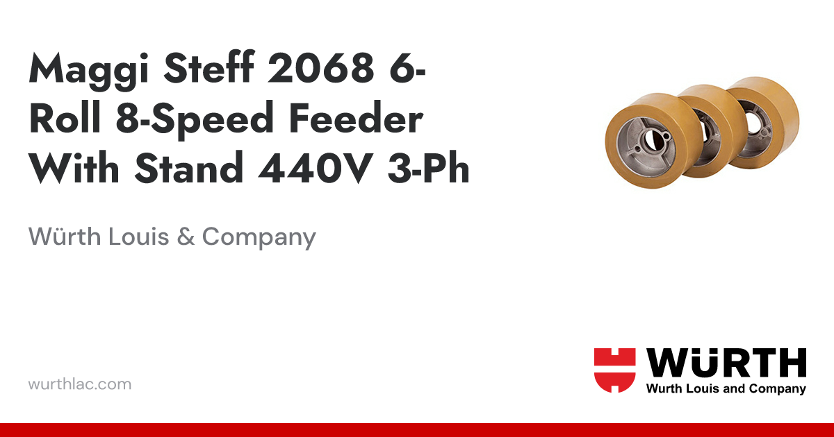 Maggi Steff 2068 6-Roll 8-Speed Feeder With Stand 440V 3-Ph | Würth ...