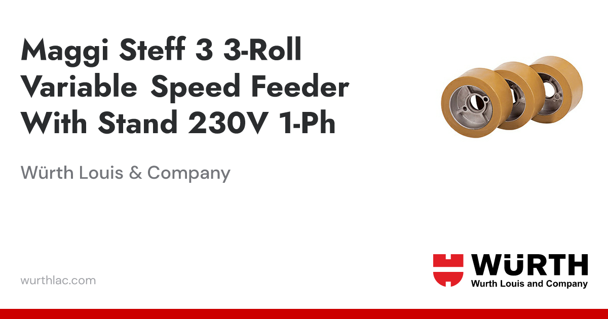 Maggi Steff 3 3-Roll Variable Speed Feeder With Stand 230V 1-Ph | Würth ...