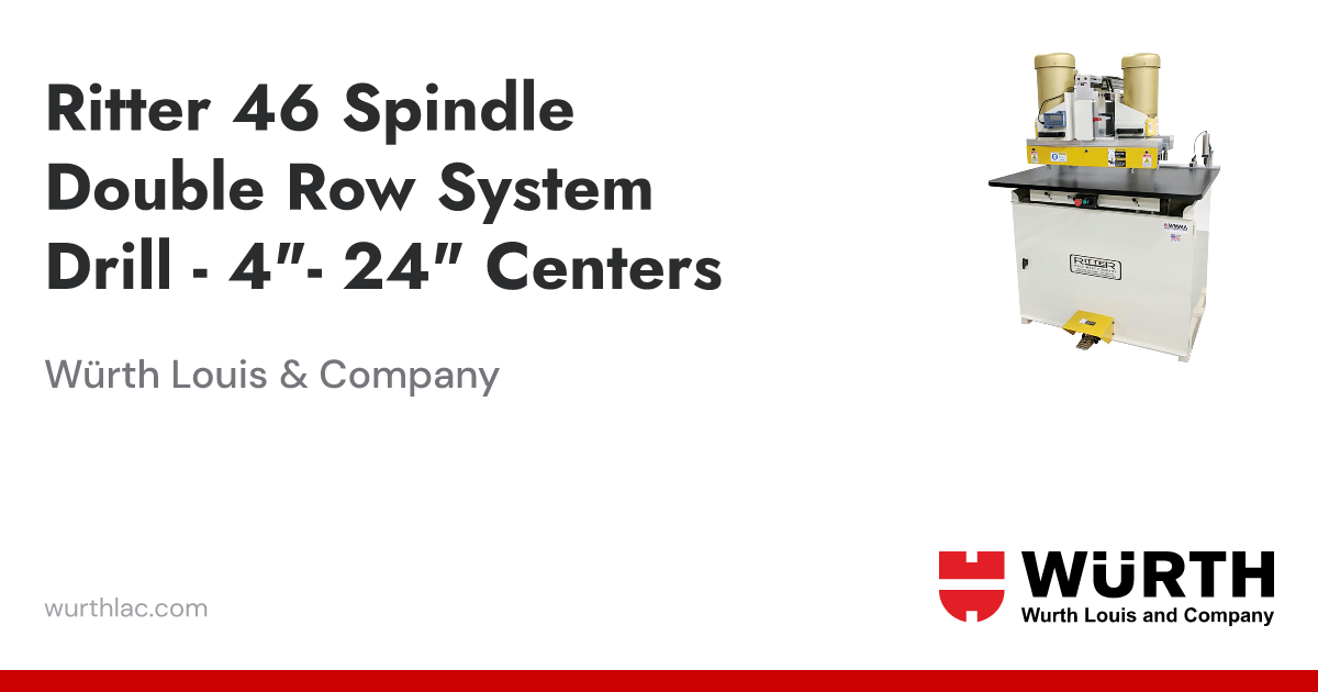 Ritter 46 Spindle Double Row System Drill - 4"- 24" Centers | Würth ...