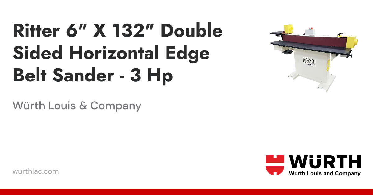 Ritter 6" X 132" Double Sided Horizontal Edge Belt Sander - 3 Hp ...