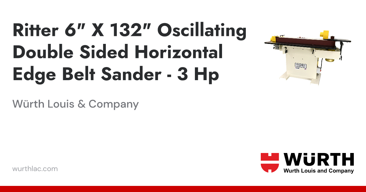 Ritter 6" X 132" Oscillating Double Sided Horizontal Edge Belt Sander ...