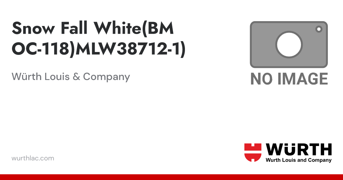 Snow Fall White(BM OC-118)MLW38712-1) | Würth Louis & Company
