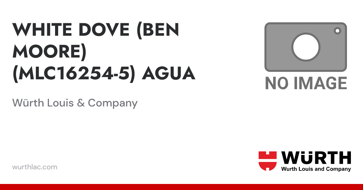 WHITE DOVE (BEN MOORE) (MLC16254-5) AGUA | Würth Louis & Company