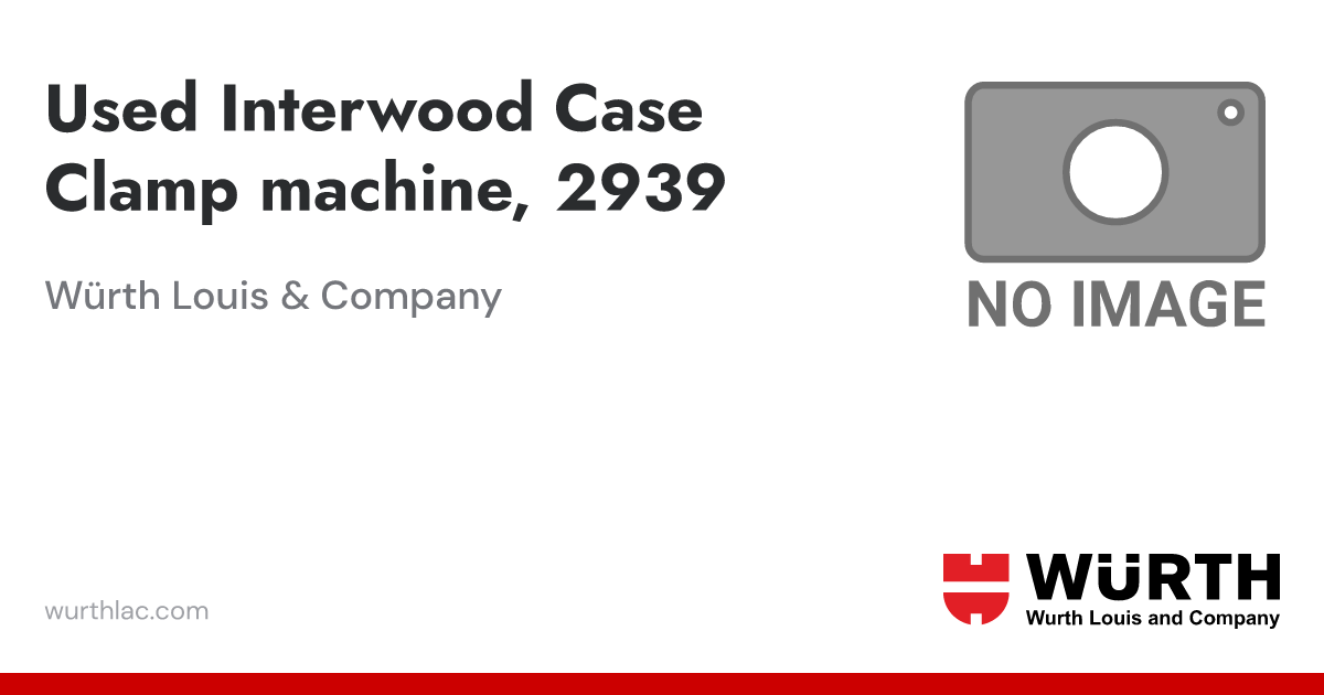 Used Interwood Case Clamp machine, 2939 | Würth Louis & Company