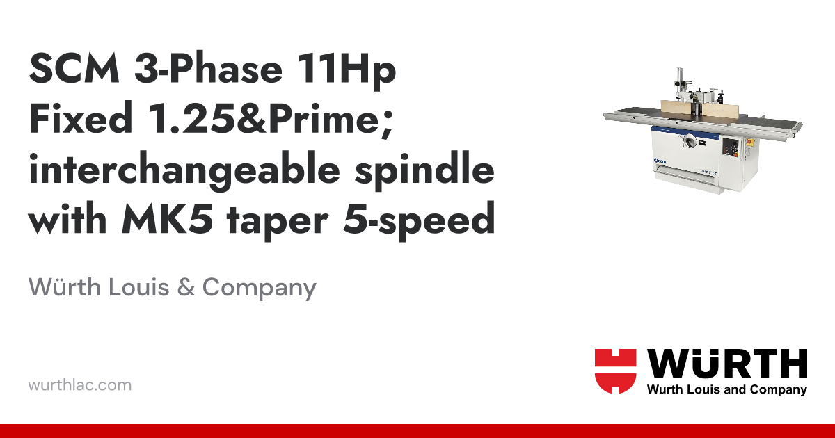 SCM 3-Phase 11Hp Fixed 1.25″ interchangeable spindle with MK5 taper 5 ...