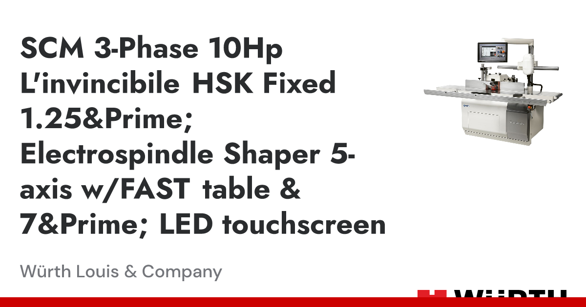 SCM 3-Phase 10Hp L'invincibile HSK Fixed 1.25″ Electrospindle Shaper 5 ...
