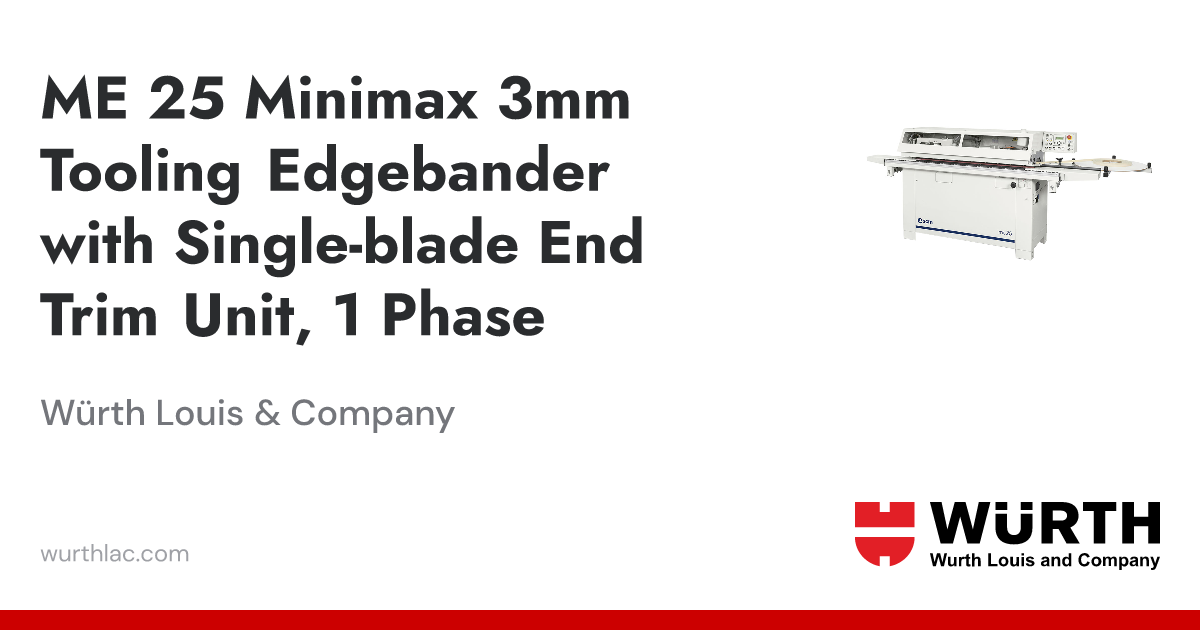 ME 25 Minimax 3mm Tooling Edgebander with Single-blade End Trim Unit, 1 ...