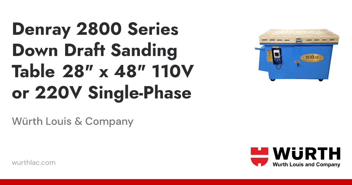 Denray 2800 Series Down Draft Sanding Table 28" x 48" 110V or 220V ...