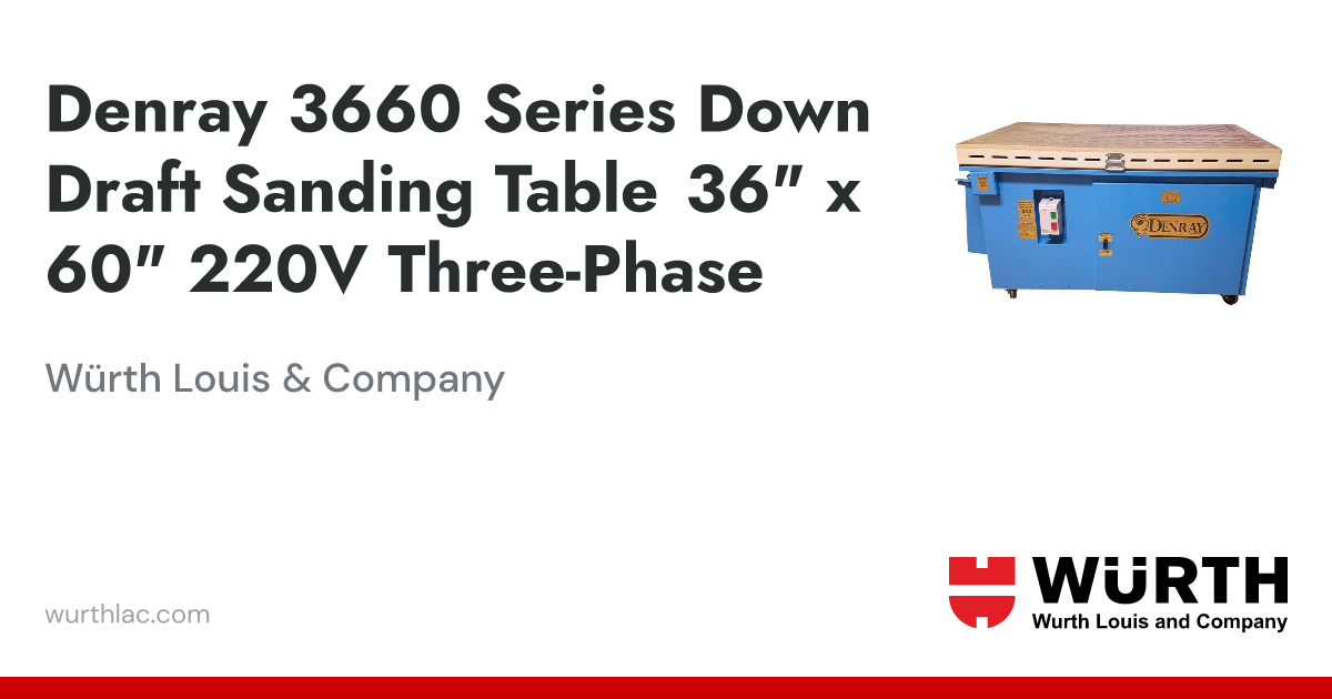 Denray 3660 Series Down Draft Sanding Table 36" x 60" 220V Three-Phase ...