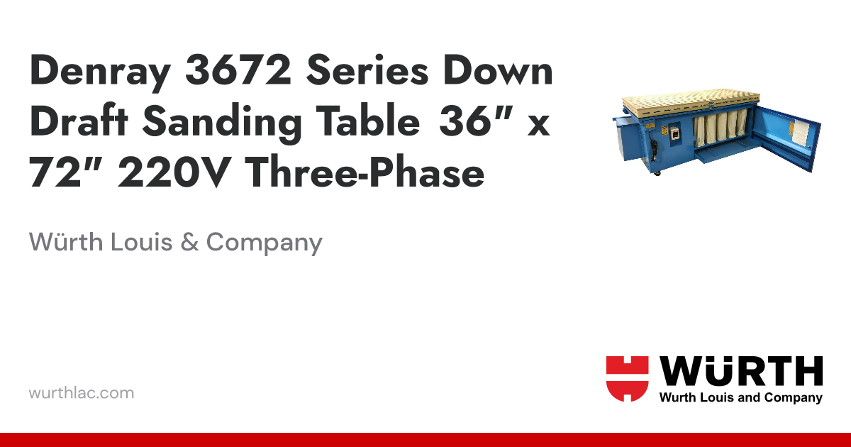 Denray 3672 Series Down Draft Sanding Table 36" x 72" 220V Three-Phase ...