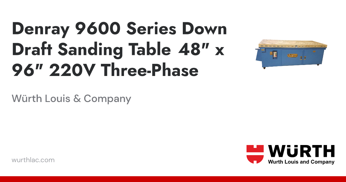 Denray 9600 Series Down Draft Sanding Table 48" x 96" 220V Three-Phase ...