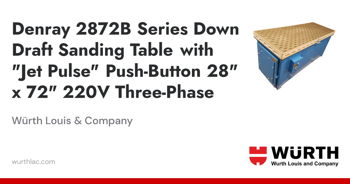 Denray 2872B Series Down Draft Sanding Table with "Jet Pulse" Push ...