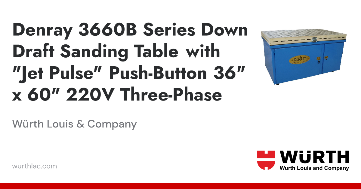 Denray 3660B Series Down Draft Sanding Table with "Jet Pulse" Push ...
