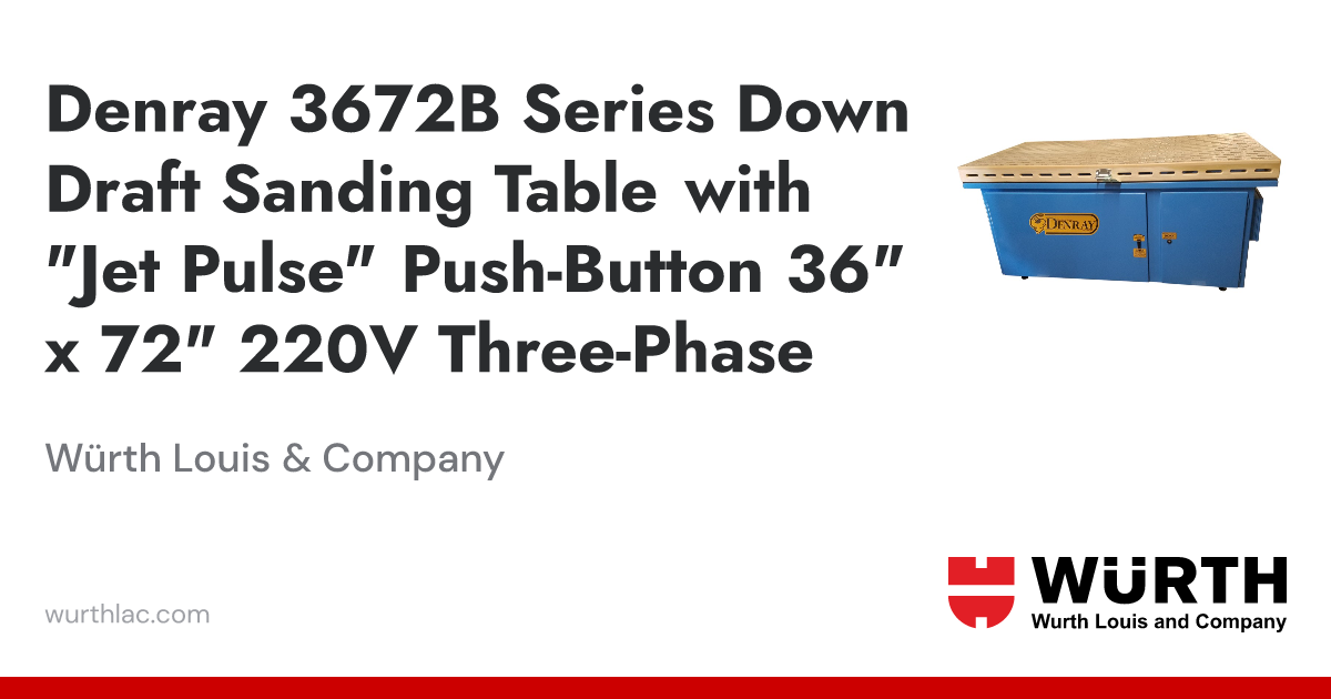 Denray 3672B Series Down Draft Sanding Table with "Jet Pulse" Push ...