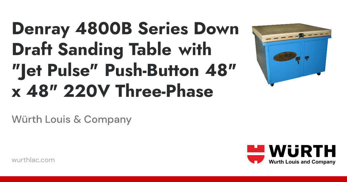 Denray 4800B Series Down Draft Sanding Table with "Jet Pulse" Push ...