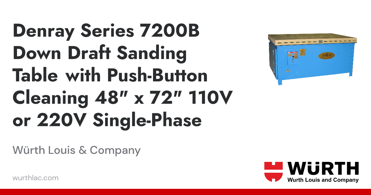 Denray Series 7200B Down Draft Sanding Table with Push-Button Cleaning ...