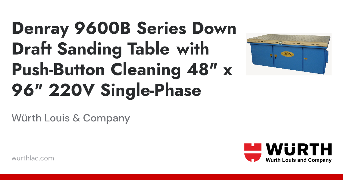 Denray 9600B Series Down Draft Sanding Table with Push-Button Cleaning ...
