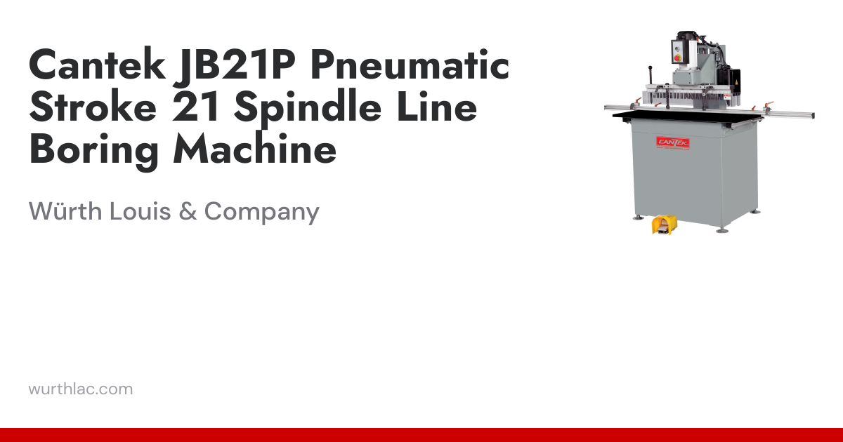 Cantek JB21P Pneumatic Stroke 21 Spindle Line Boring Machine | Würth ...