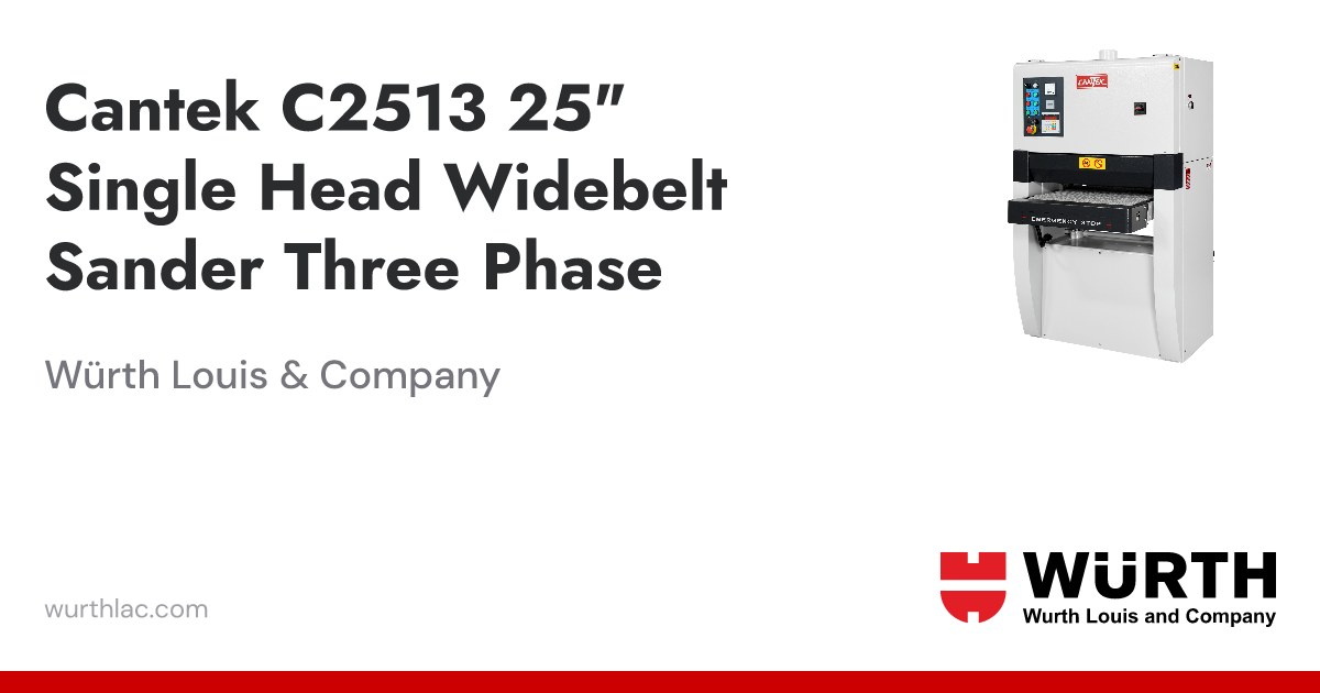 Cantek C2513 25" Single Head Widebelt Sander Three Phase | Würth Louis ...