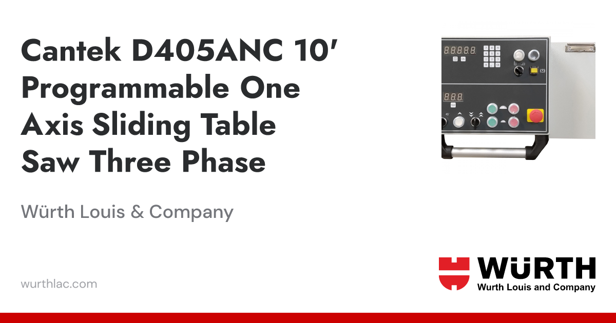 Cantek D405ANC 10' Programmable One Axis Sliding Table Saw Three Phase ...