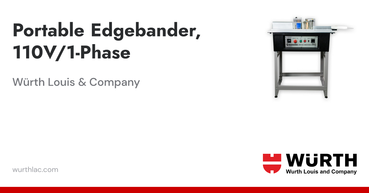 Portable Edgebander, 110V/1-Phase | Würth Louis & Company