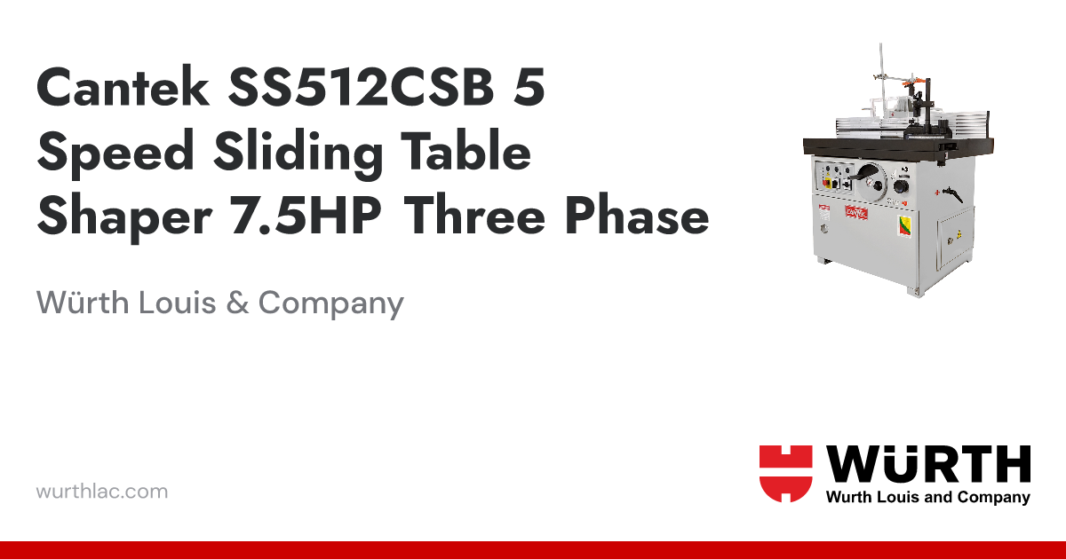 Cantek SS512CSB 5 Speed Sliding Table Shaper 7.5HP Three Phase | Würth ...