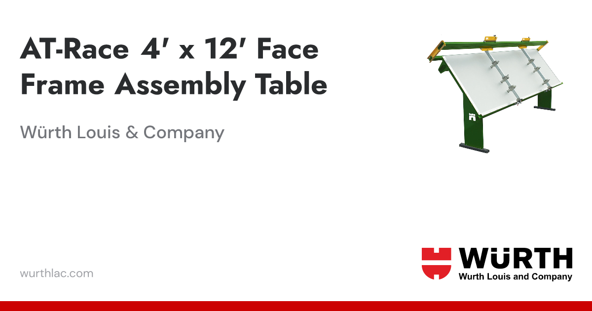 AT-Race 4' x 12' Face Frame Assembly Table | Würth Louis & Company