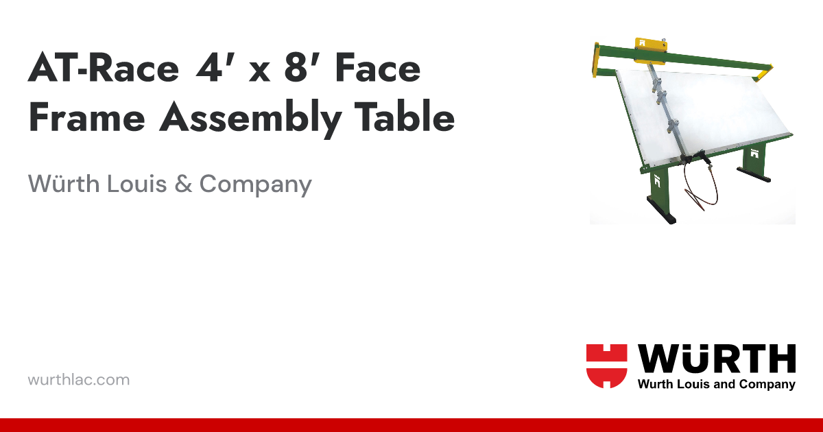 AT-Race 4' x 8' Face Frame Assembly Table | Würth Louis & Company