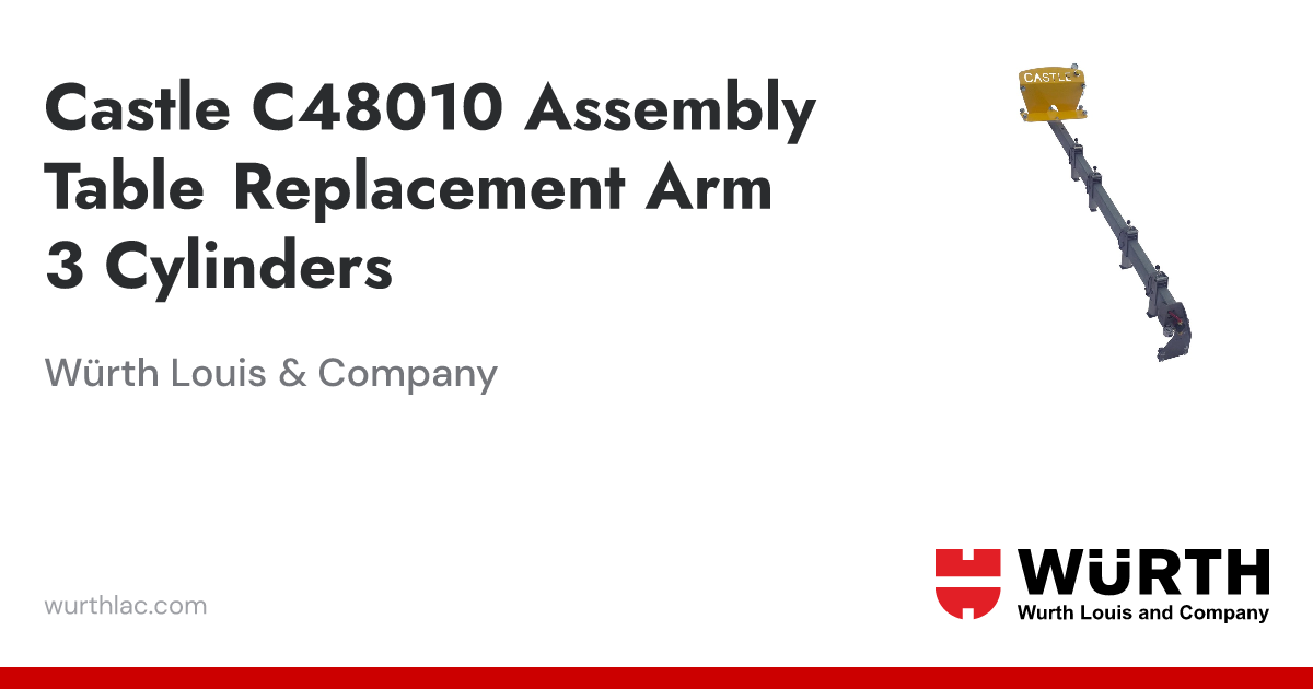 Castle C48010 Assembly Table Replacement Arm 3 Cylinders | Würth Louis ...