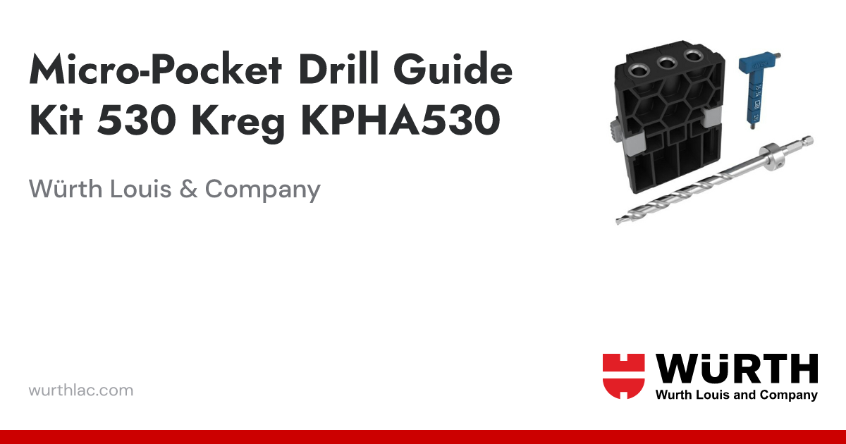 Micro-Pocket Drill Guide Kit 530 Kreg KPHA530 | Würth Louis & Company