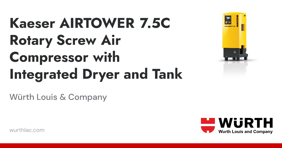 Kaeser AIRTOWER 7.5C Rotary Screw Air Compressor with Integrated Dryer ...