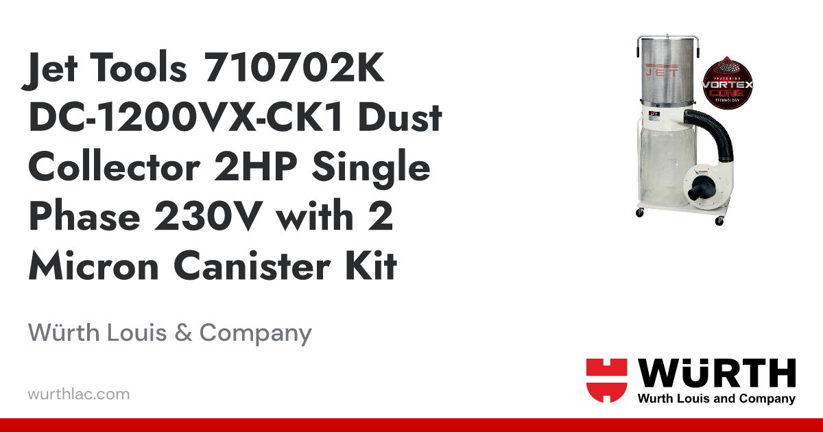 Jet Tools 710702K DC-1200VX-CK1 Dust Collector 2HP Single Phase 230V ...