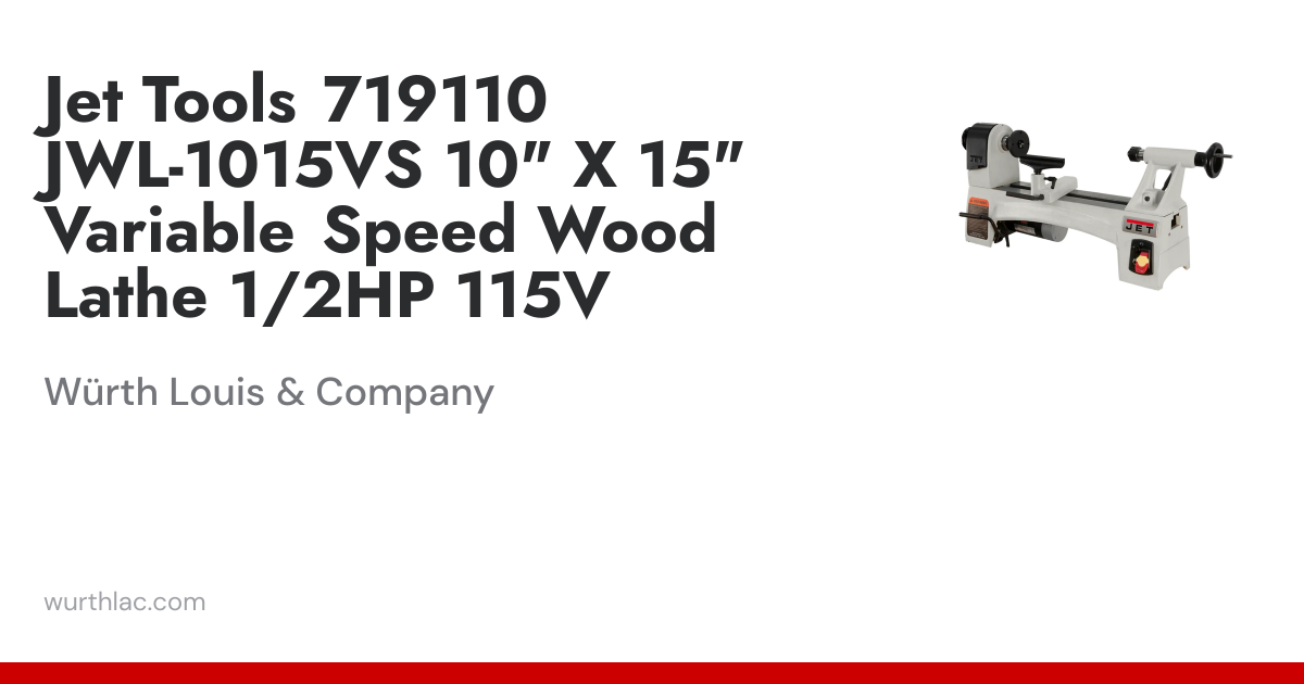 Jet Tools 719110 JWL-1015VS 10" X 15" Variable Speed Wood Lathe 1/2HP ...