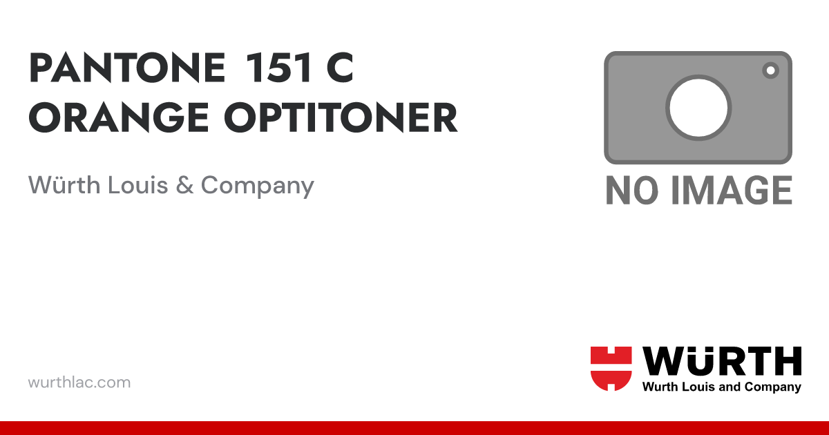 PANTONE 151 C ORANGE OPTITONER | Würth Louis & Company