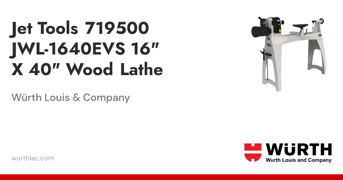 Jet Tools 719500 JWL-1640EVS 16" X 40" Wood Lathe | Würth Louis & Company