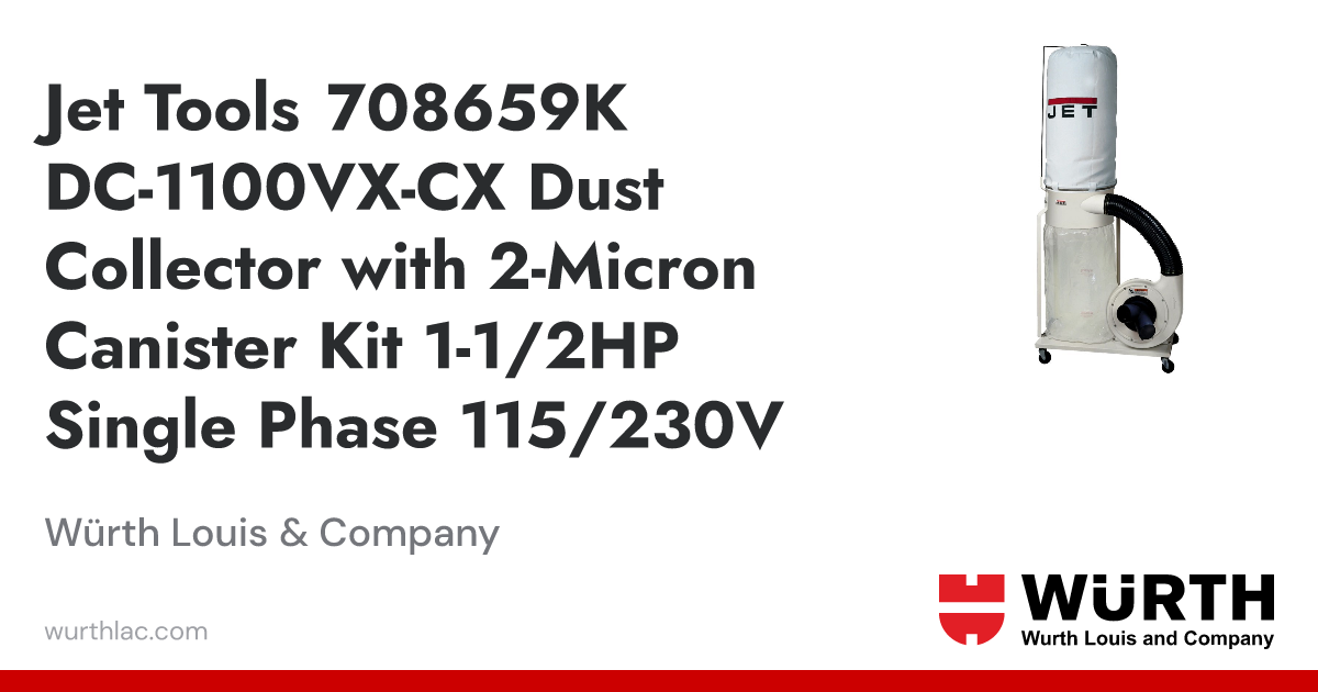 Jet Tools 708659K DC-1100VX-CX Dust Collector with 2-Micron Canister ...
