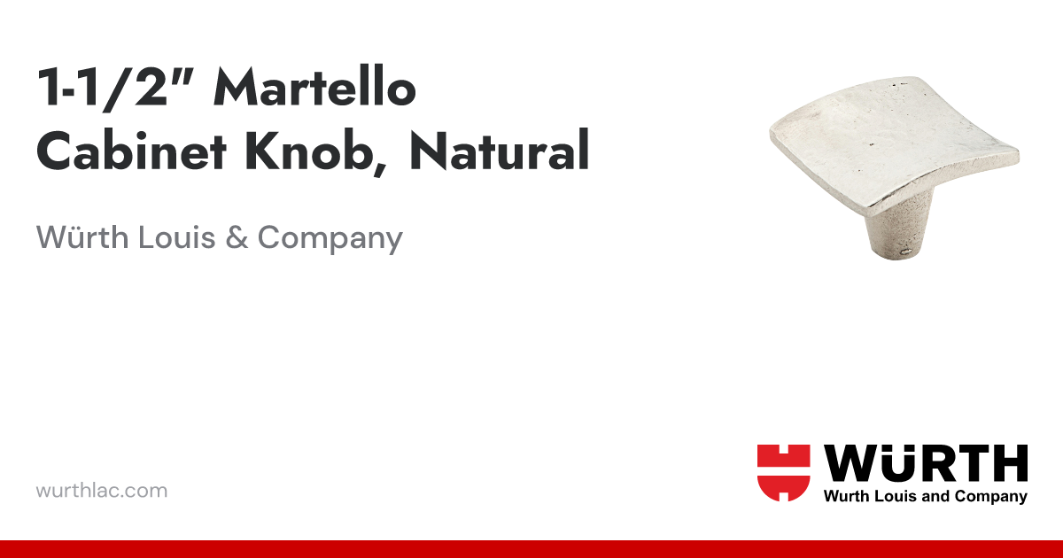1-1/2" Martello Cabinet Knob, Natural | Würth Louis & Company