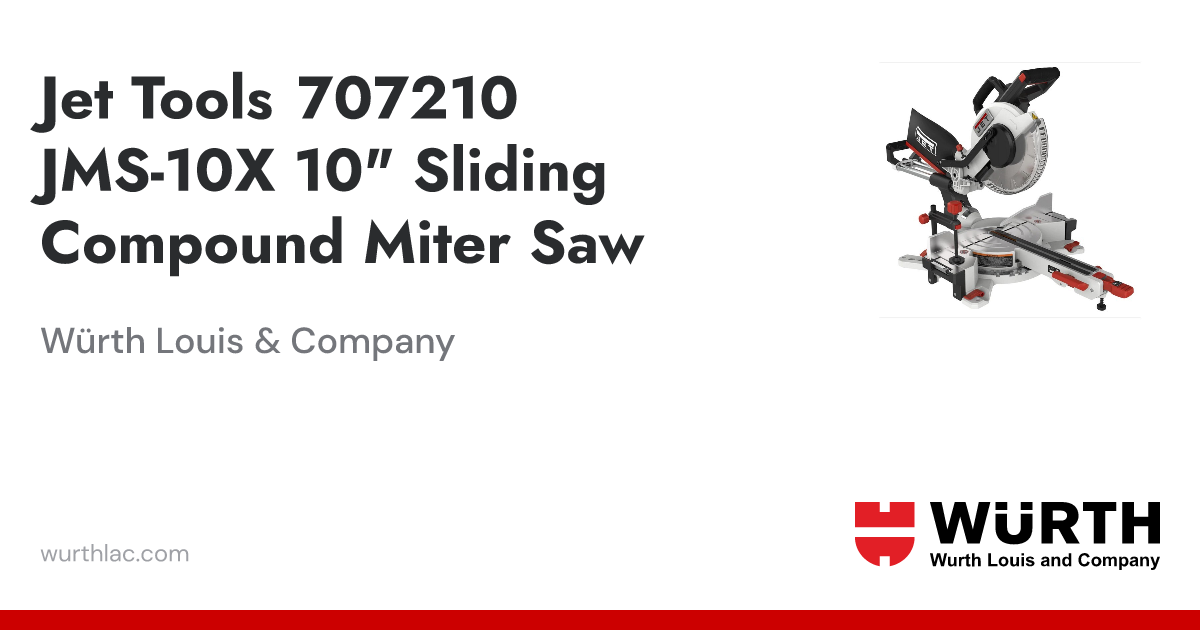 Jet Tools 707210 JMS-10X 10" Sliding Compound Miter Saw | Würth Louis & Company