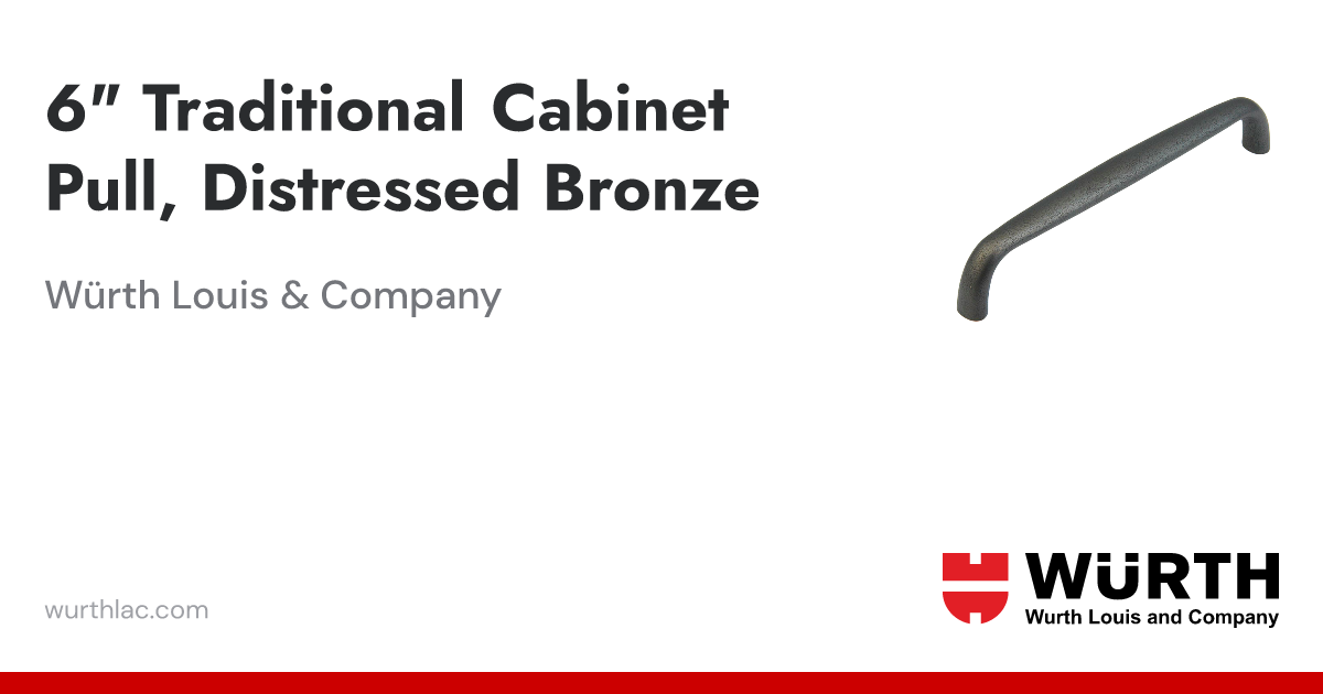 6" Traditional Cabinet Pull, Distressed Bronze | Würth Louis & Company