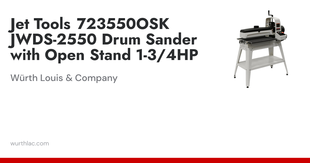 Jet Tools 723550OSK JWDS-2550 Drum Sander with Open Stand 1-3/4HP ...