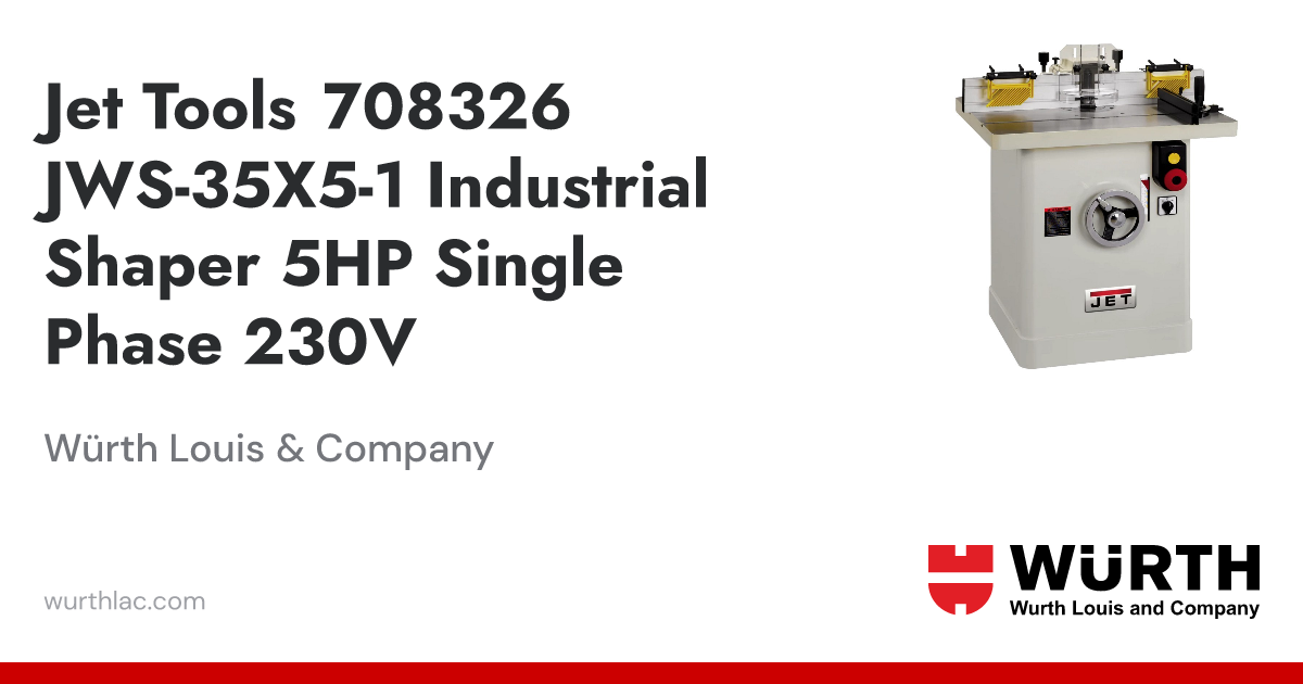 Jet Tools 708326 JWS-35X5-1 Industrial Shaper 5HP Single Phase 230V ...