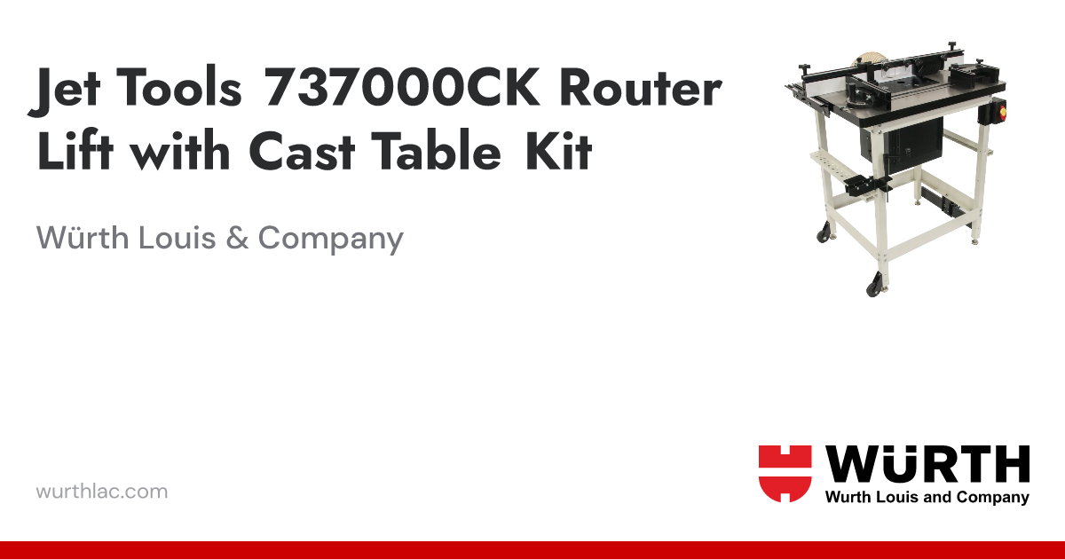 Jet Tools 737000CK Router Lift with Cast Table Kit | Würth Louis & Company