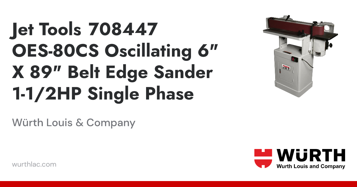 Jet Tools 708447 OES-80CS Oscillating 6" X 89" Belt Edge Sander 1-1/2HP ...