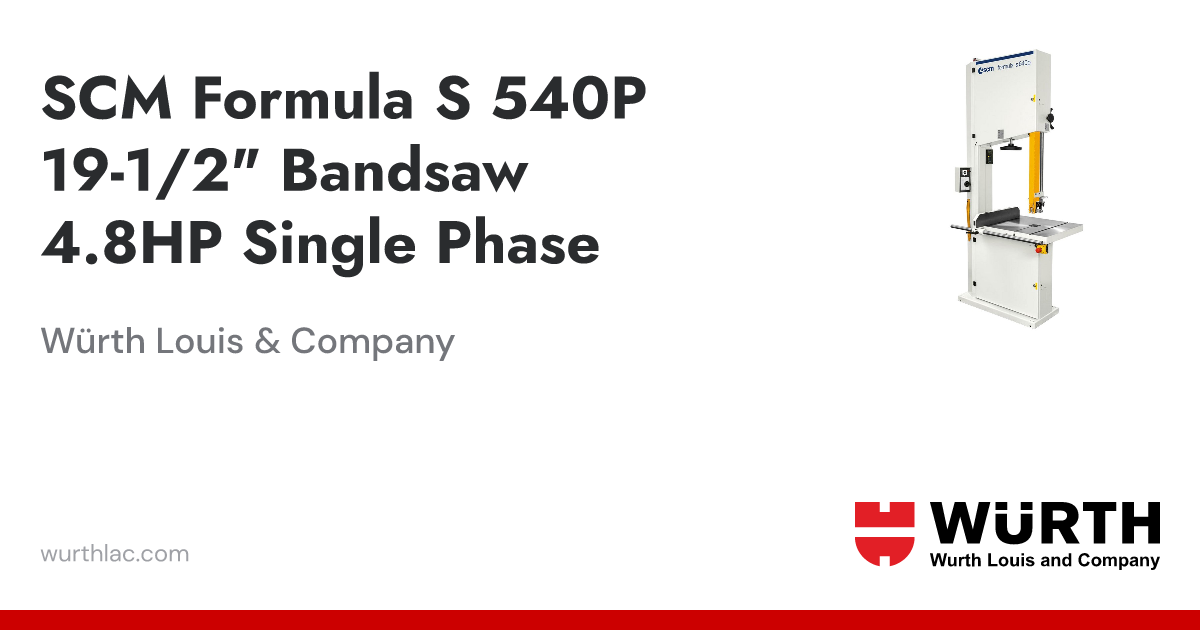 SCM Formula S 540P 19-1/2" Bandsaw 4.8HP Single Phase | Würth Louis ...