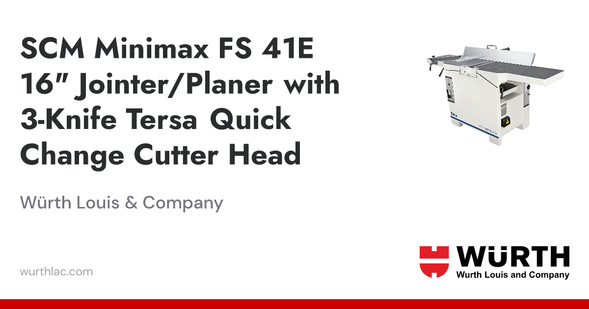 SCM Minimax FS 41E 16" Jointer/Planer with 3-Knife Tersa Quick Change Cutter Head | Würth Louis ...