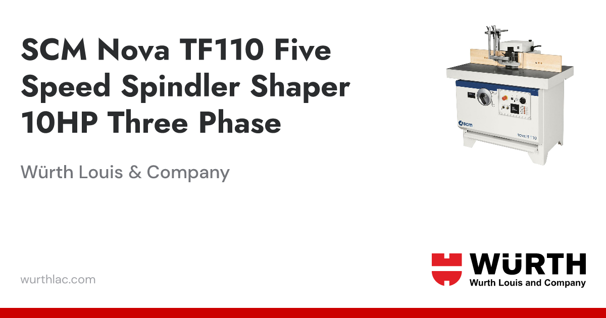SCM Nova TF110 Five Speed Spindler Shaper 10HP Three Phase | Würth ...