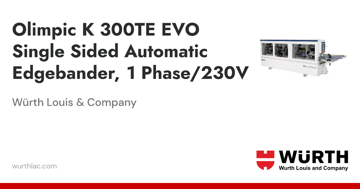 Olimpic K 300TE EVO Single Sided Automatic Edgebander, 1 Phase/230V ...