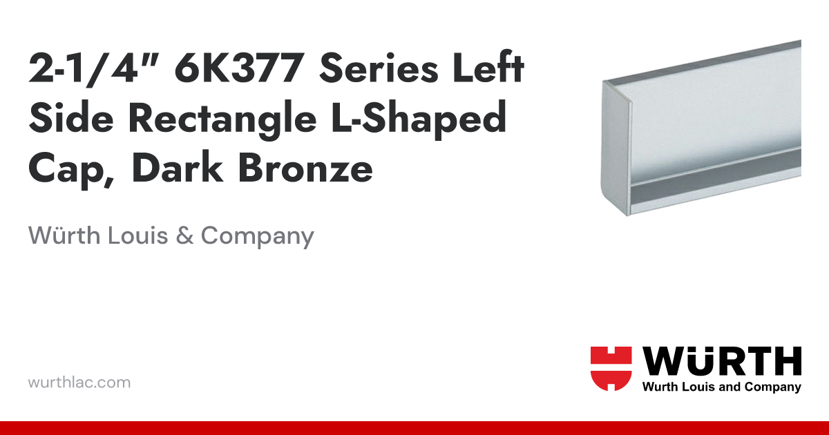 2-1/4" 6K377 Series Left Side Rectangle L-Shaped Cap, Dark Bronze ...