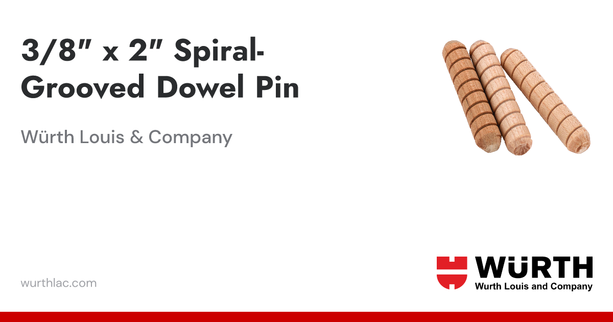 3/8" x 2" Spiral-Grooved Dowel Pin | Würth Louis & Company