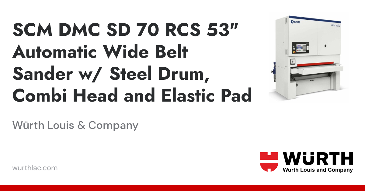 SCM DMC SD 70 RCS 53" Automatic Wide Belt Sander w/ Steel Drum, Combi ...